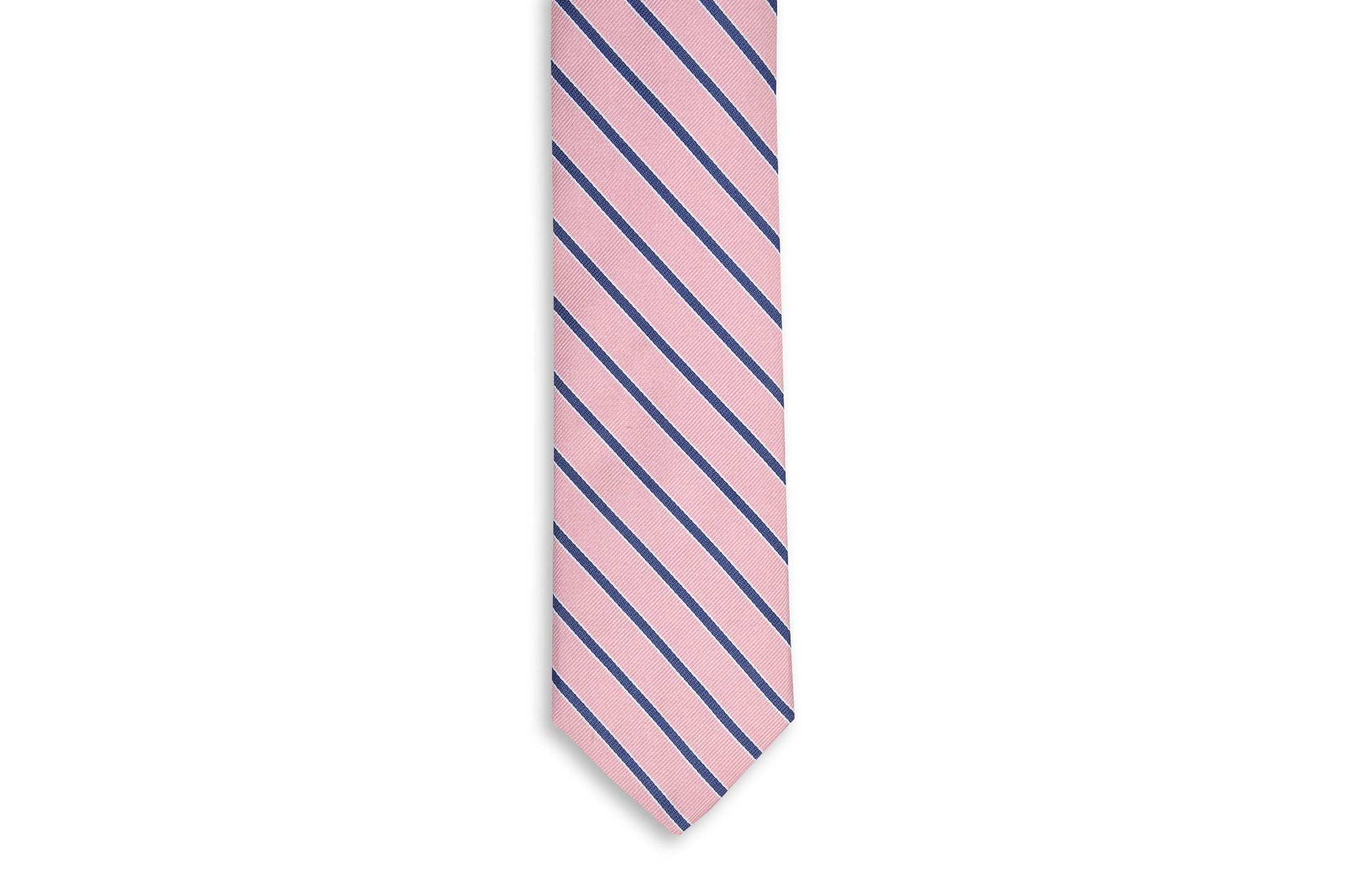 Julep Stripe Necktie - Rose | Handcrafted Southern Necktie - High Cotton