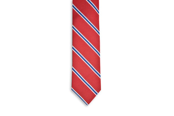 Noble Stripe Necktie - Red - High Cotton